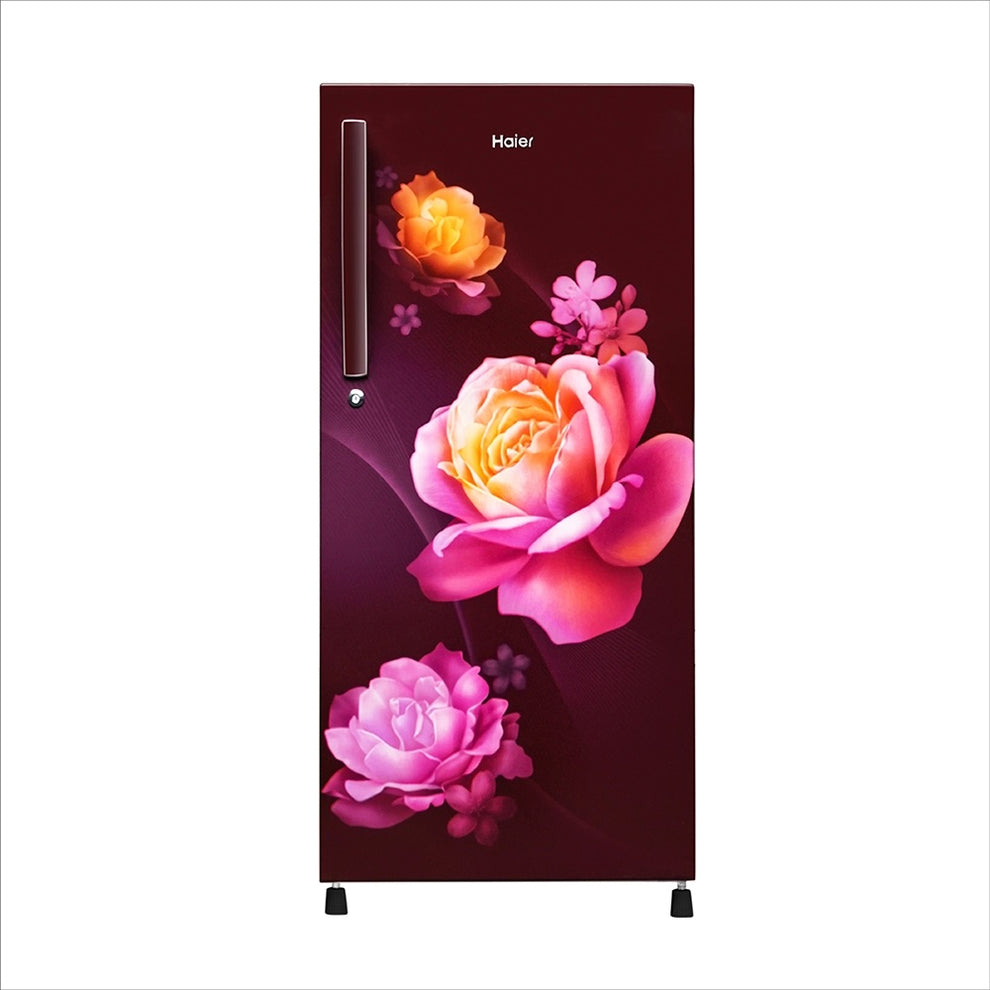 Haier 190L 1 Star Single Door Refrigerator (Red Noisettes, HRD-2101SRN ...